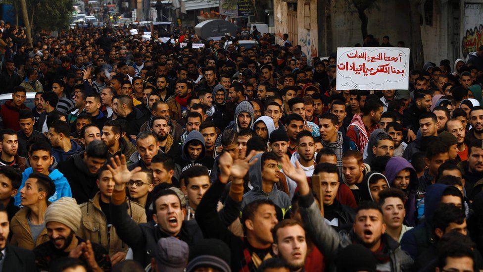 Angry protests in Gaza over crippling power shortages - BBC News