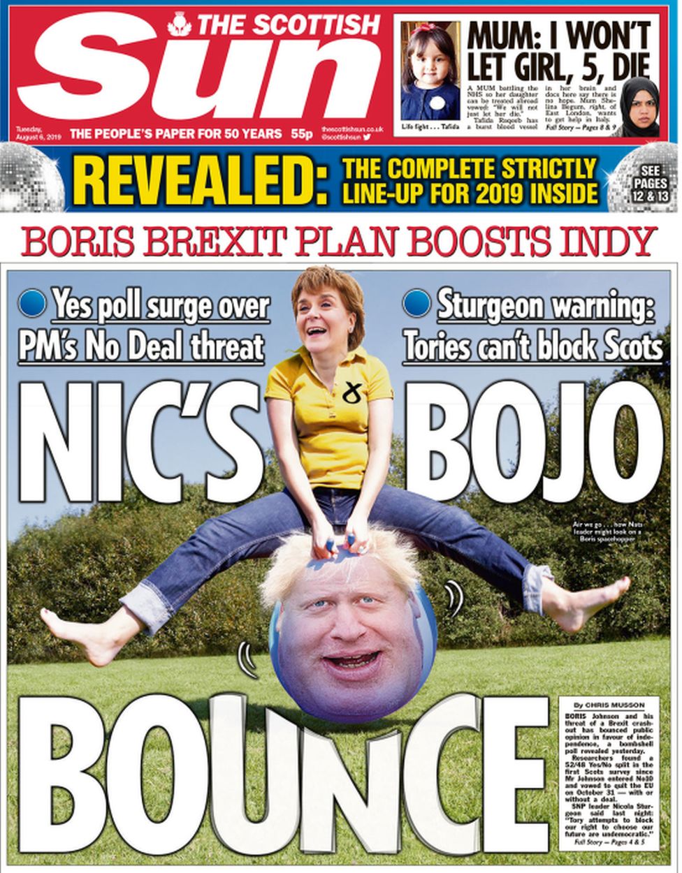 Scotland's papers: Boris 'boosts' support for Scottish independence ...
