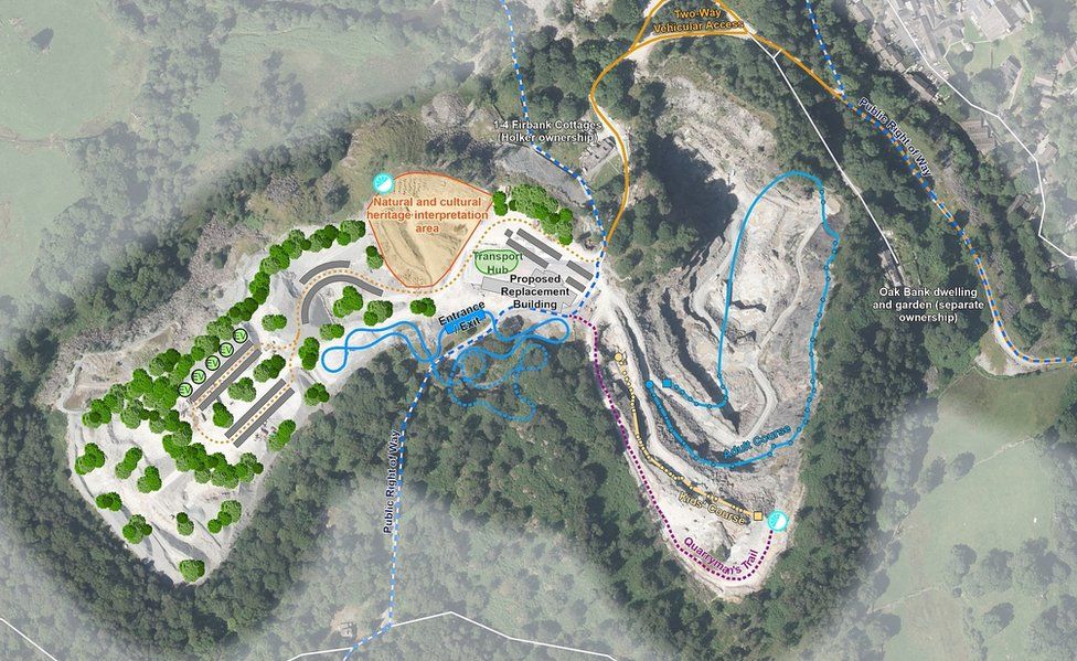 Elterwater Quarry rope-course plans attract further opposition - BBC News