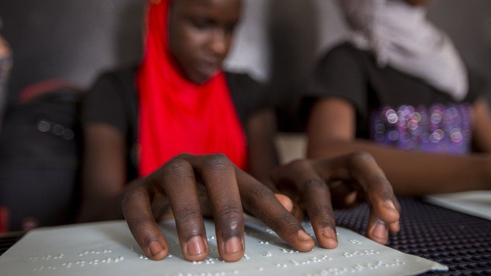 In pictures: Teaching visually impaired children - BBC News