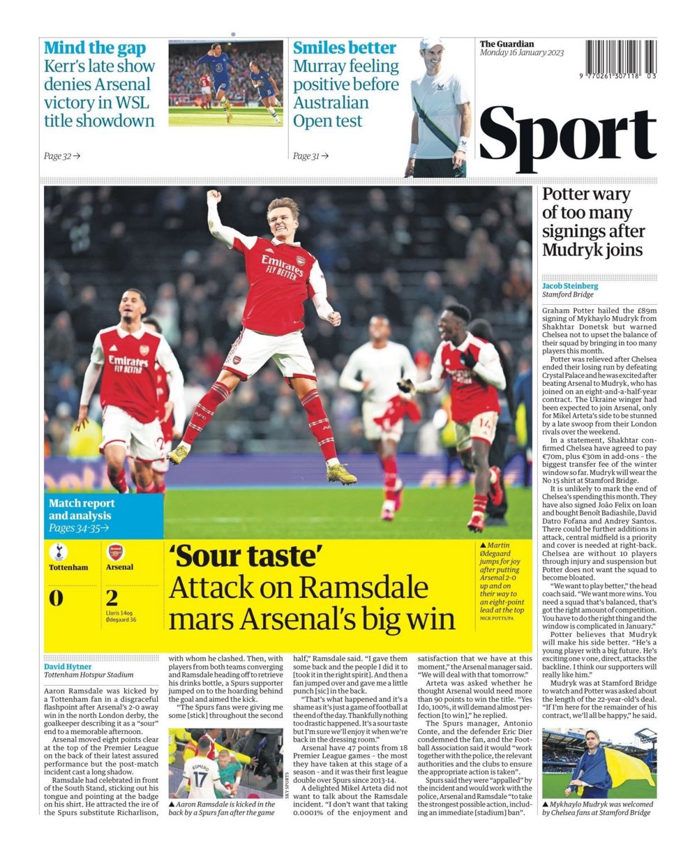 Monday's back pages - BBC Sport