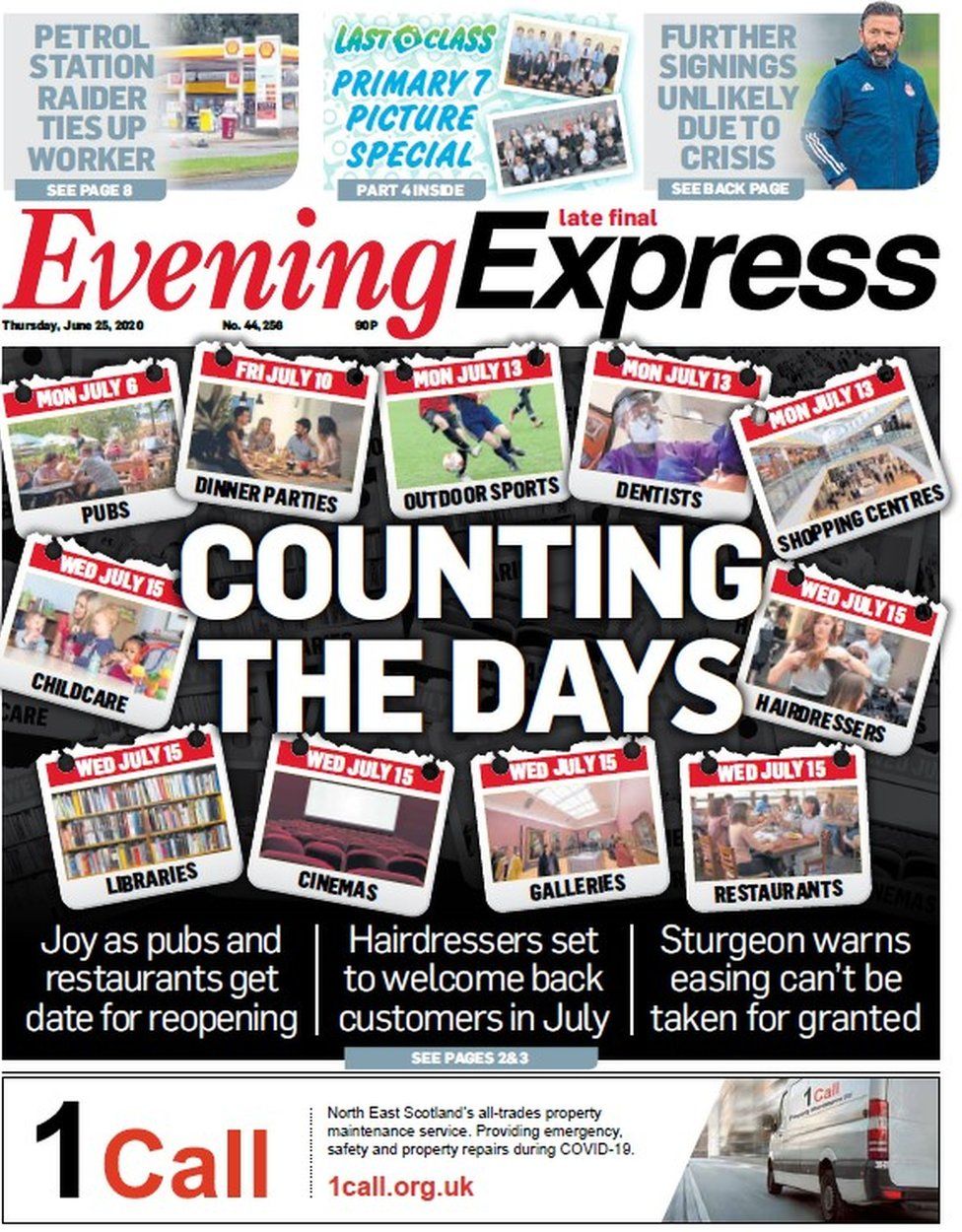 Scotland's papers: 'Freedom' as Scotland gets back to business - BBC News