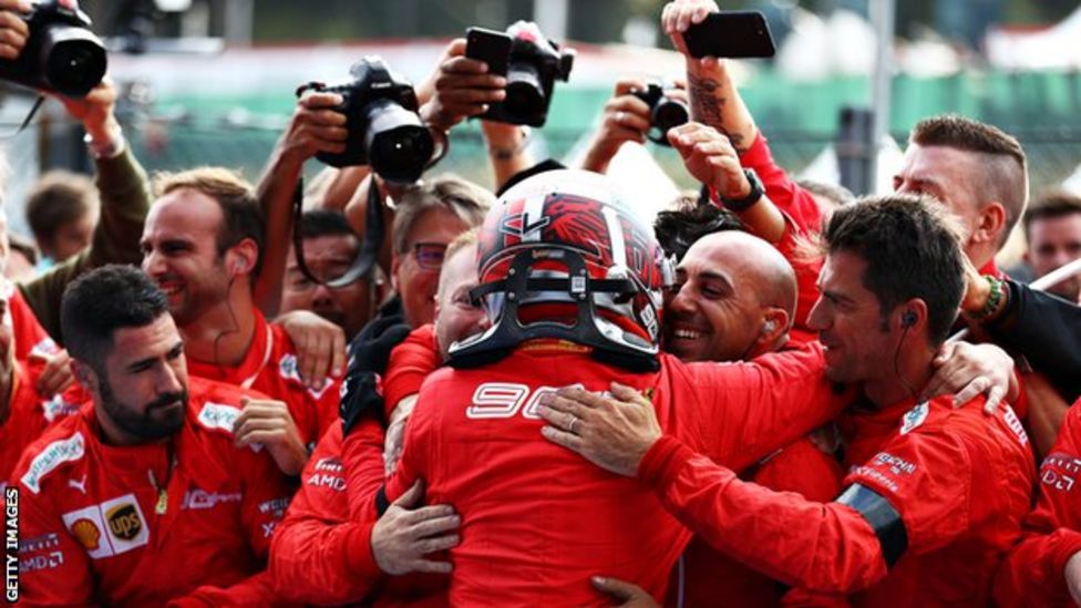 Charles Leclerc dedicates first F1 win to Anthoine Hubert - BBC Sport