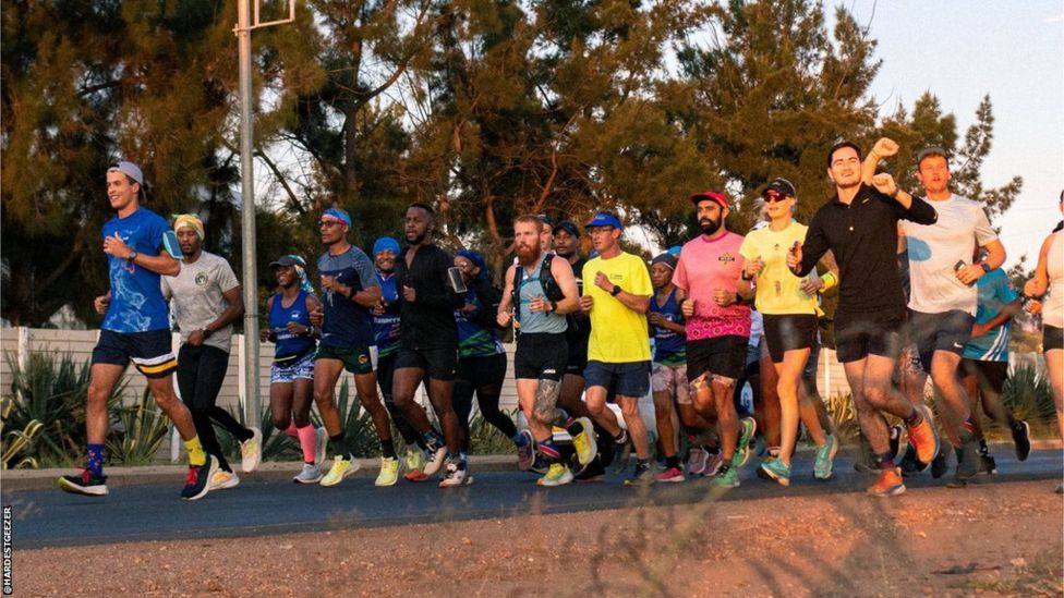 Hardest Geezer: British man Russ Cook completes run across Africa - BBC ...