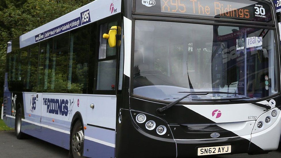 Borders Railway blamed for First Group bus sale - BBC News
