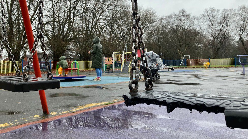 Fears for Manchester playground after dog bite vandalism found - BBC News