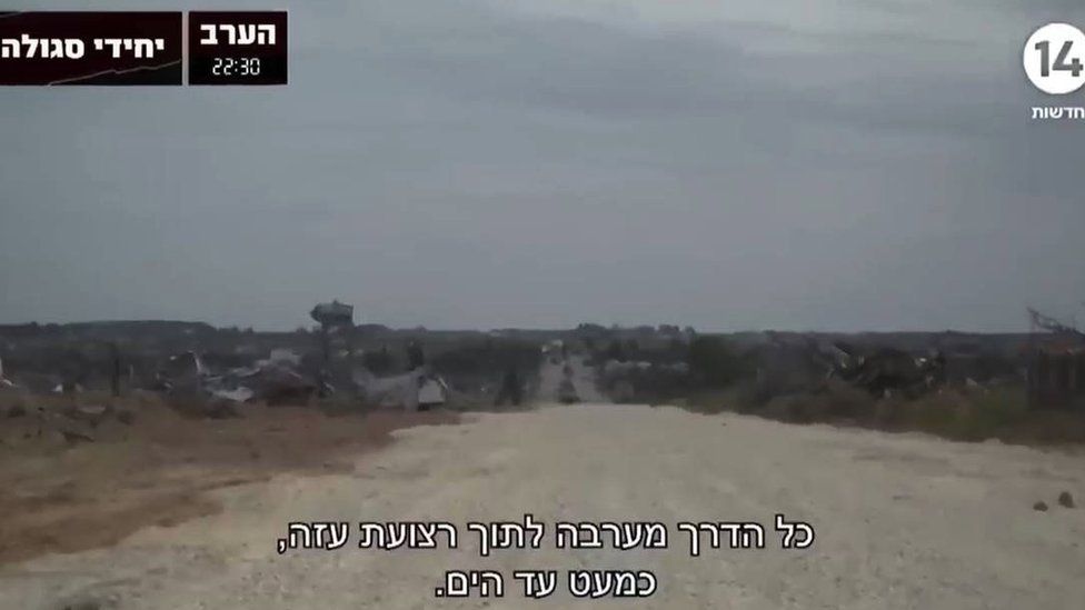 IDF completes road across width of Gaza, satellite images show - BBC News