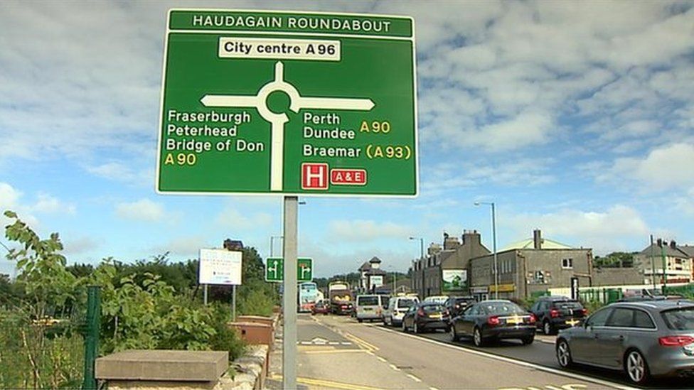 Improvement work on Haudagain roundabout in Aberdeen delayed - BBC News