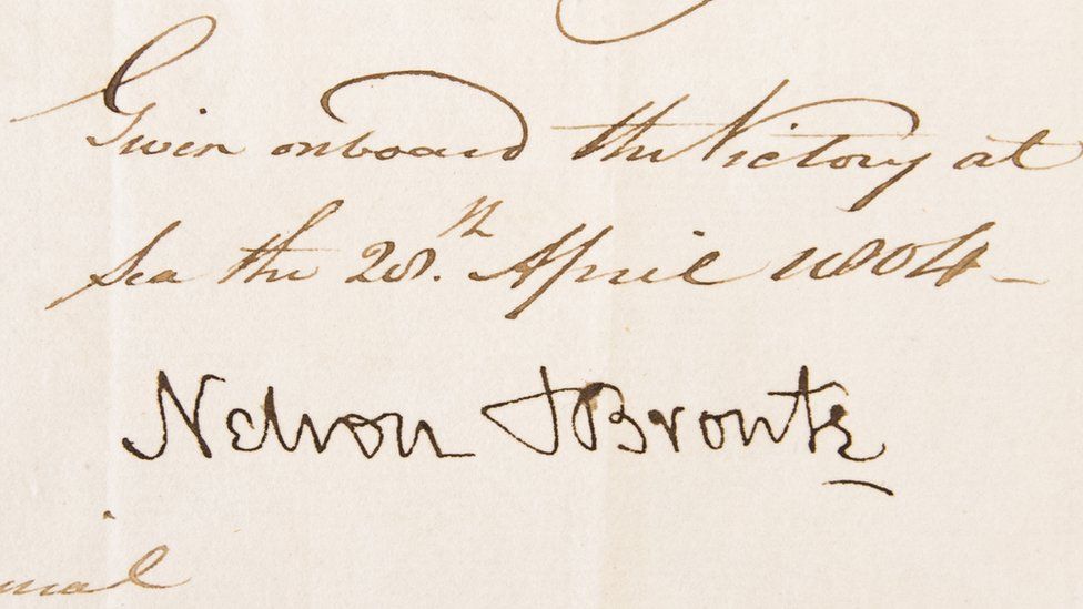 Lord Nelson HMS Victory letter sells for £17,000 - BBC News