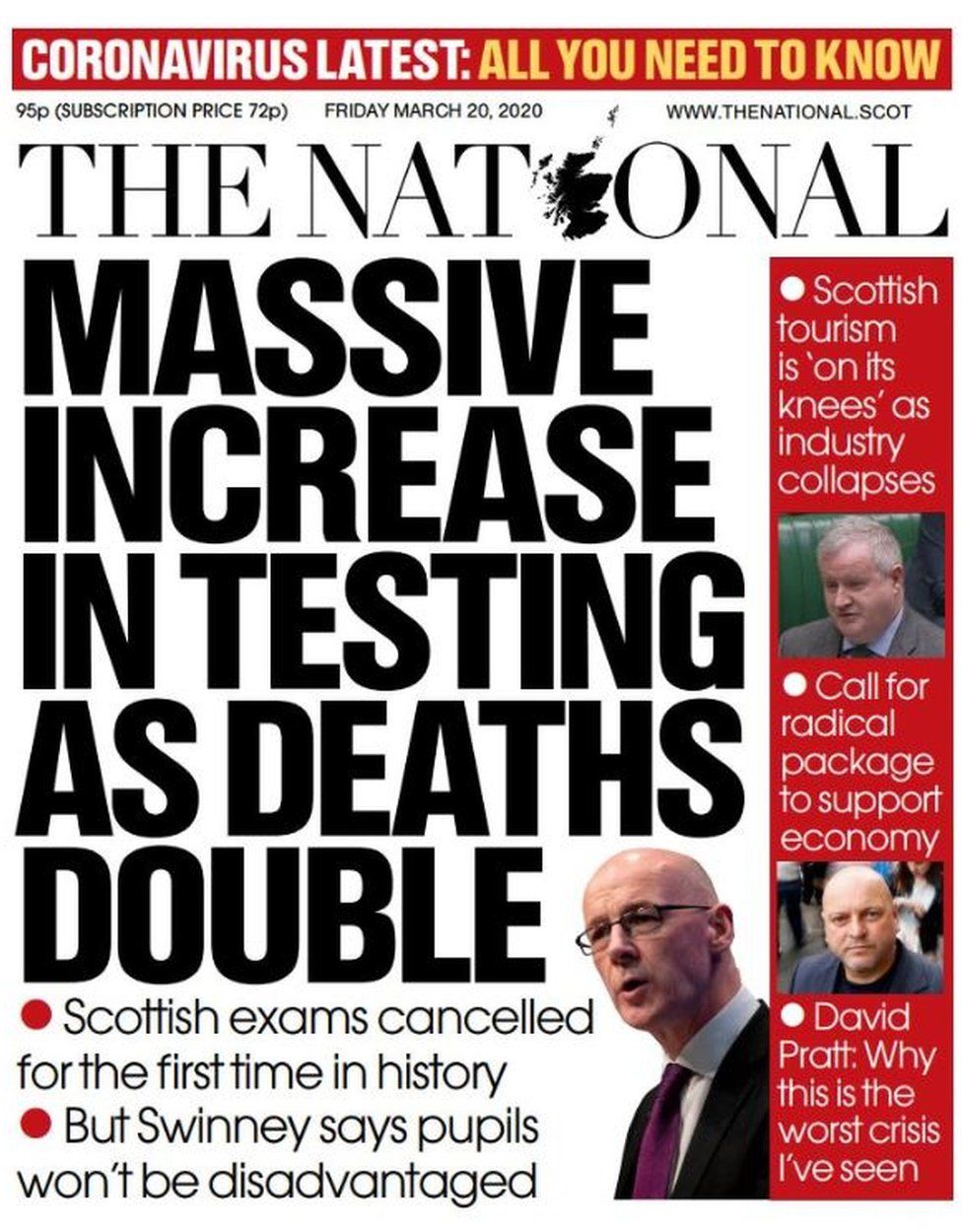 Scotland's papers: 'We are there with you' - BBC News