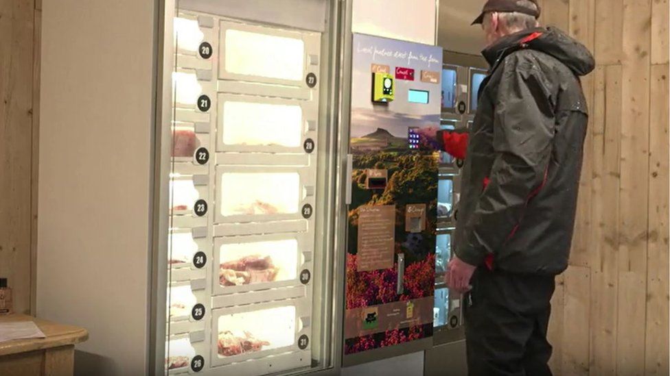 North Yorkshire farm installs £20,000 meat vending machine - BBC News