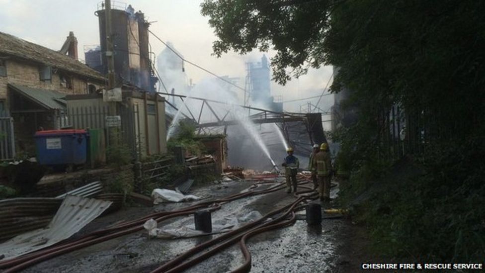 In pictures: Bosley mill blast 'scene of devastation' - BBC News