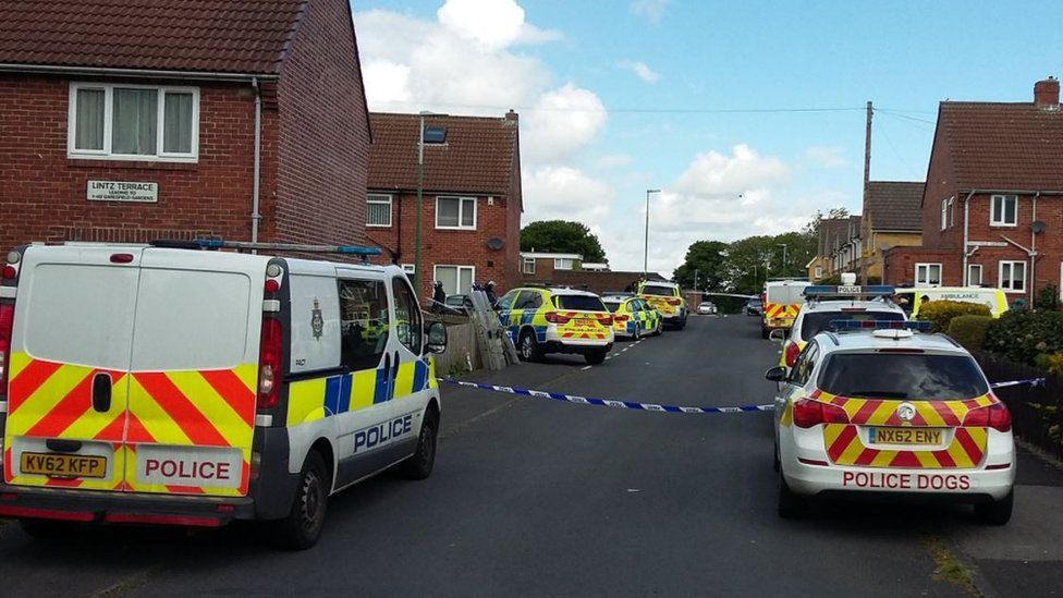 Petrol bombs thrown in Burnopfield stand-off - BBC News