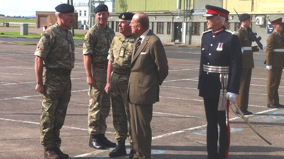 Duke in army visit to former RAF base at Leuchars in Fife - BBC News