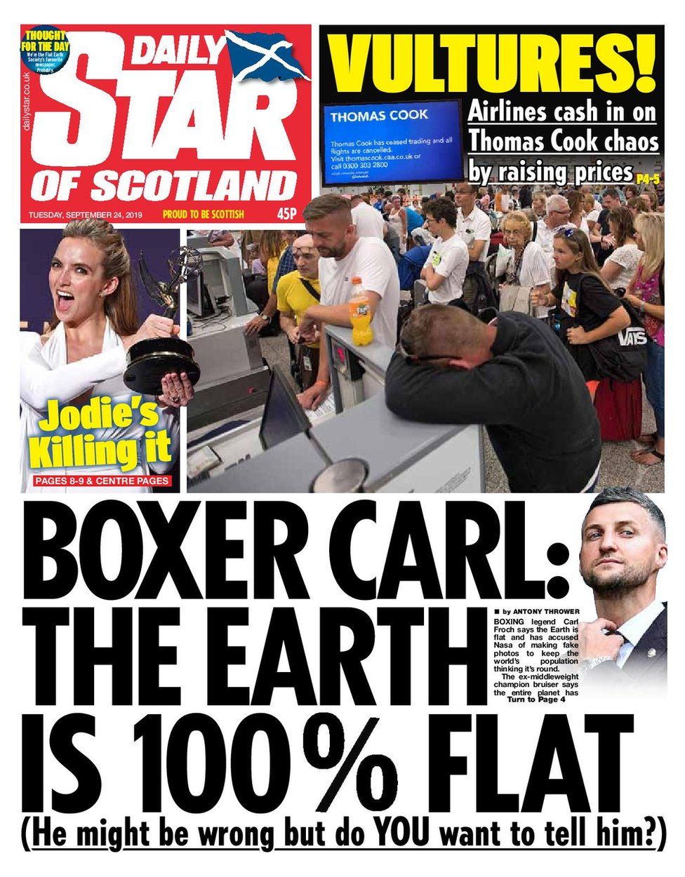 Scotland's papers: Thomas Cook 'fat cats' and holiday 'heartbreak ...