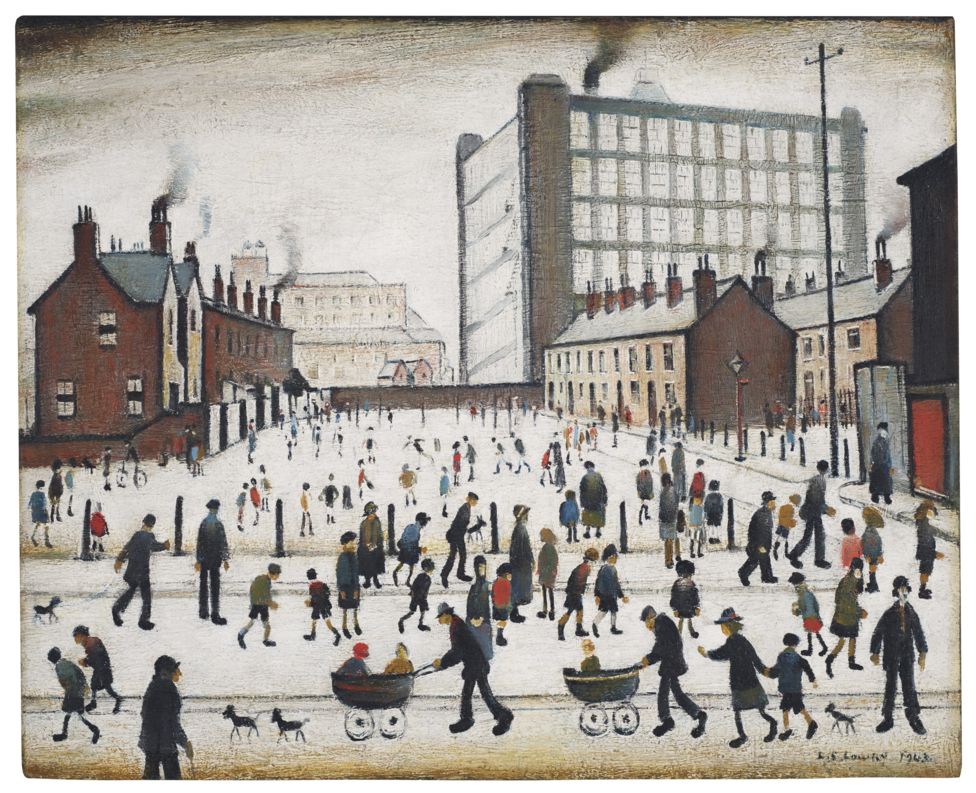 LS Lowry: Lost painting to go on sale after 70 years - BBC News