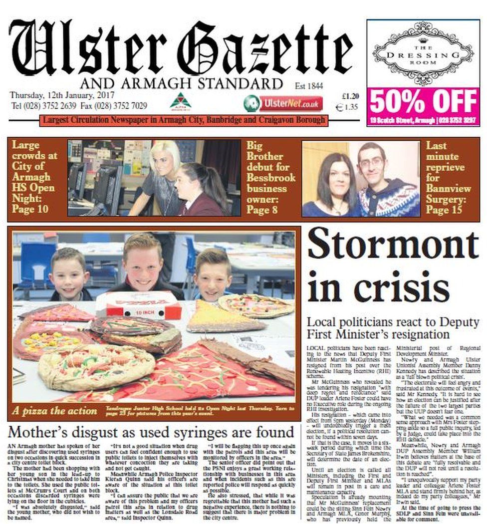 Weekly newspaper headlines: Crash rescue, syringes and free fruit ...