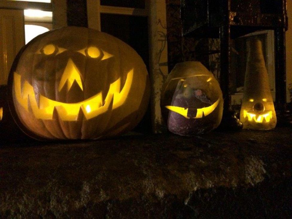 Your pictures of the traditional Halloween neep lantern - BBC News