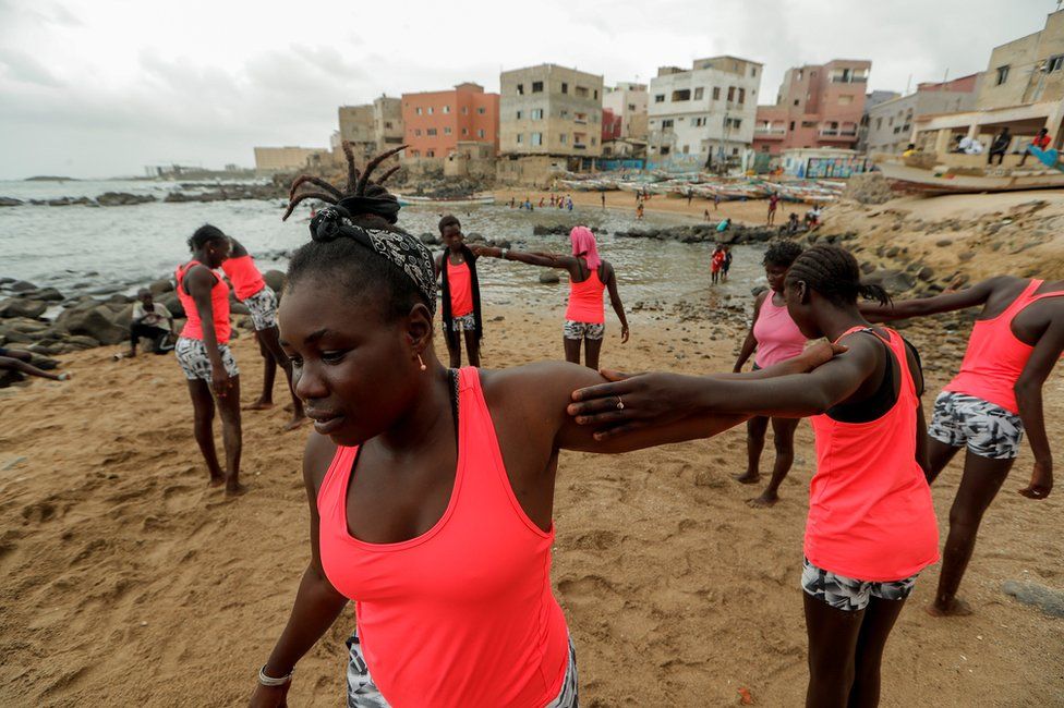 Meet Senegal's first female professional surfer - BBC News