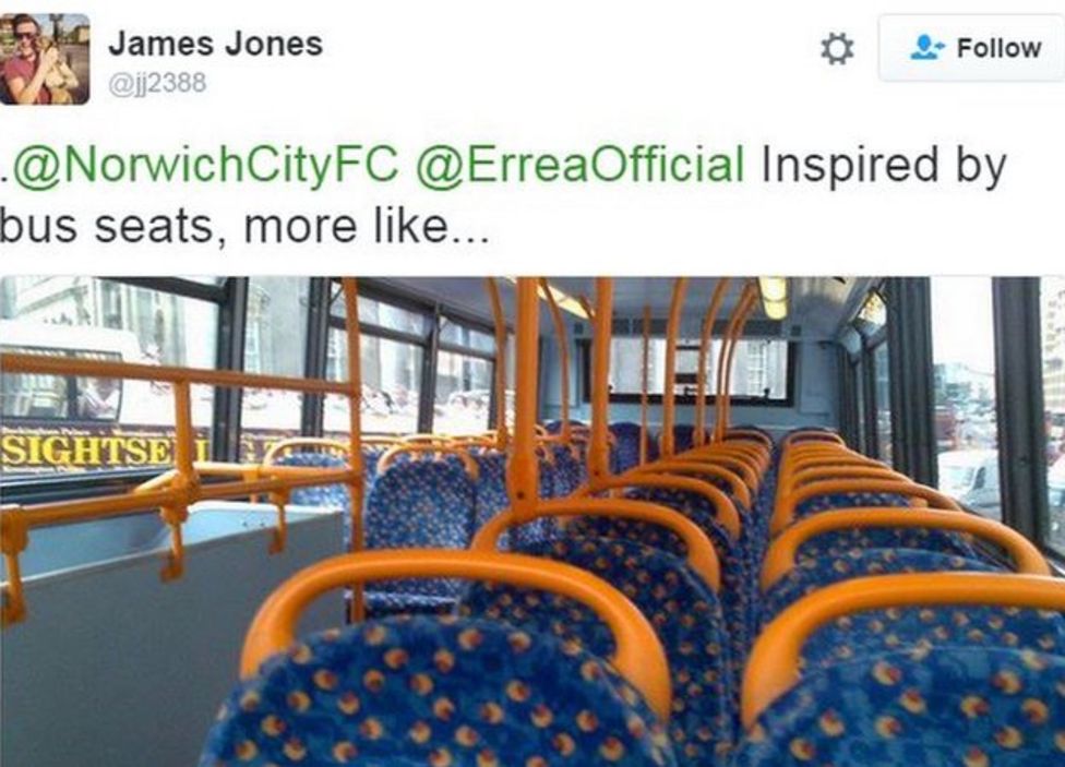 Norwich City's third kit: Inspired by history... or bus seats? - BBC Sport