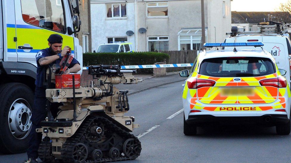 Controlled explosion after old ordnance found in Troon shed - BBC News