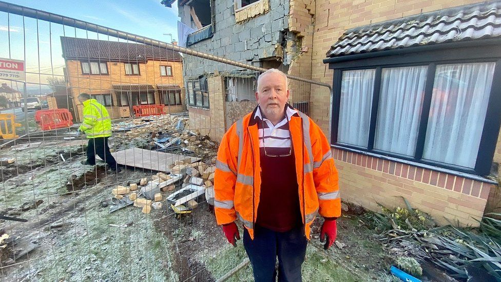 Bishopsworth man 'thankful I'm here' after bus crashes into home - BBC News