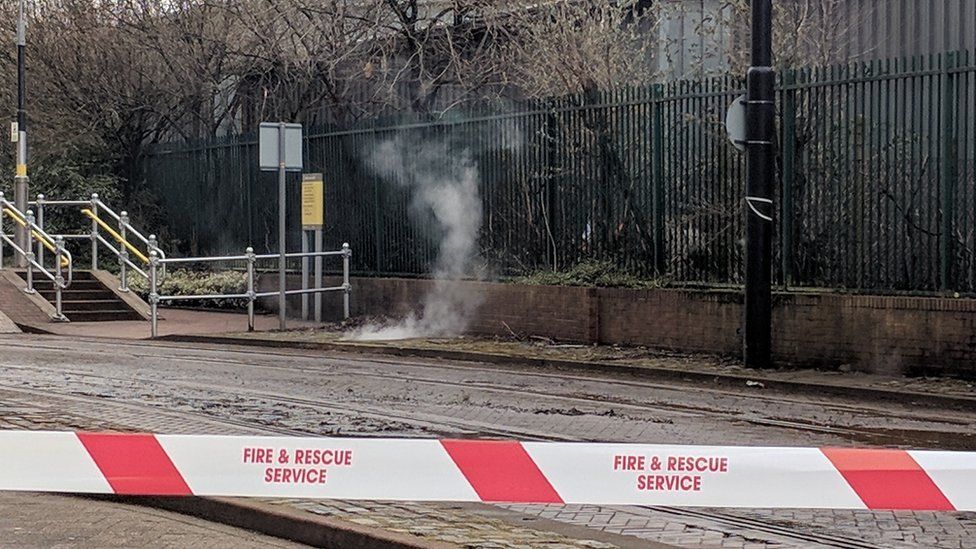 Underground fire causes Metrolink delays - BBC News