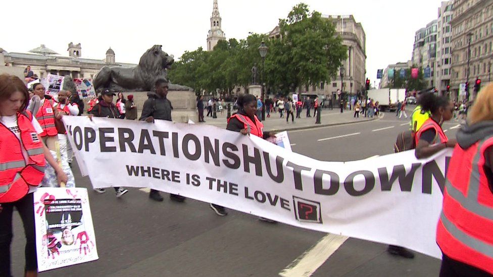 OperationShutdown: Protesters call for action over violent crime - BBC News