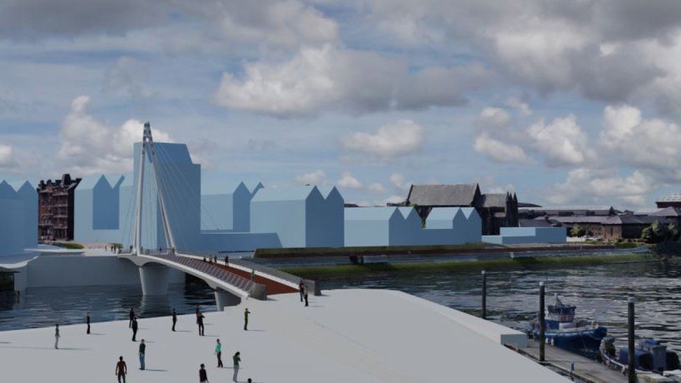 Final design for Govan-Partick bridge across the Clyde unveiled - BBC News