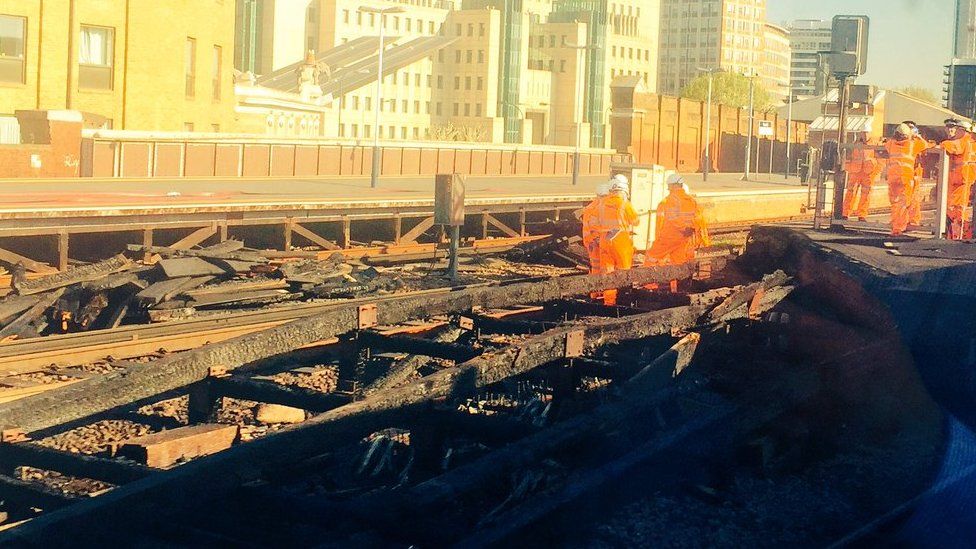 Vauxhall Station fire: Ongoing disruption follows blaze - BBC News