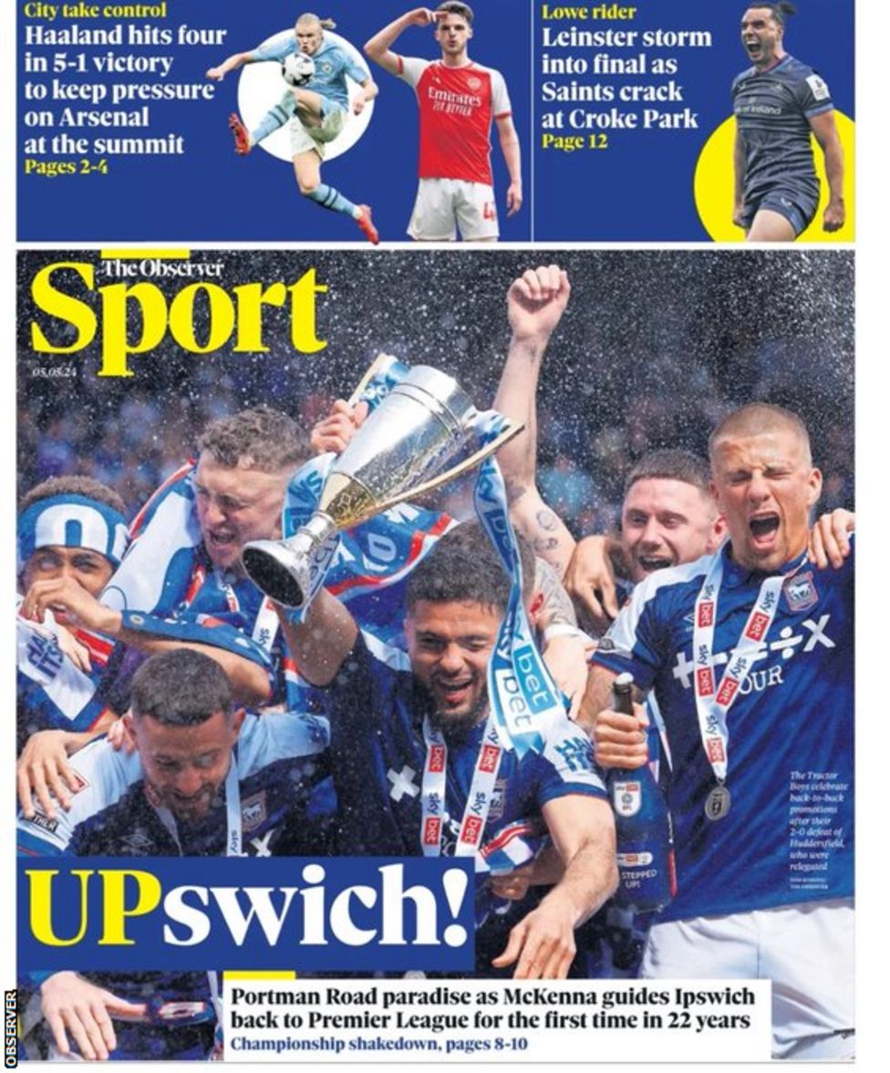 Sunday's sports pages - BBC Sport