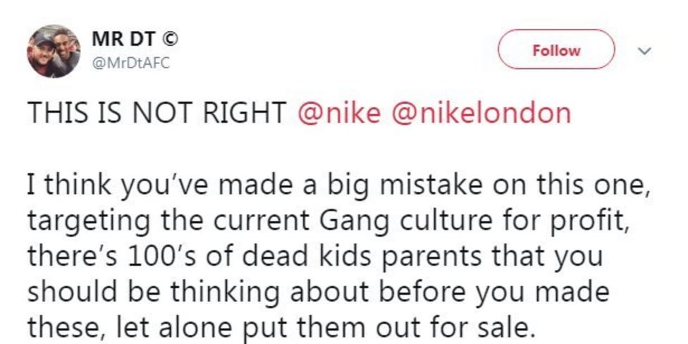 Nike removes balaclava accused of 'targeting gun culture' - BBC News