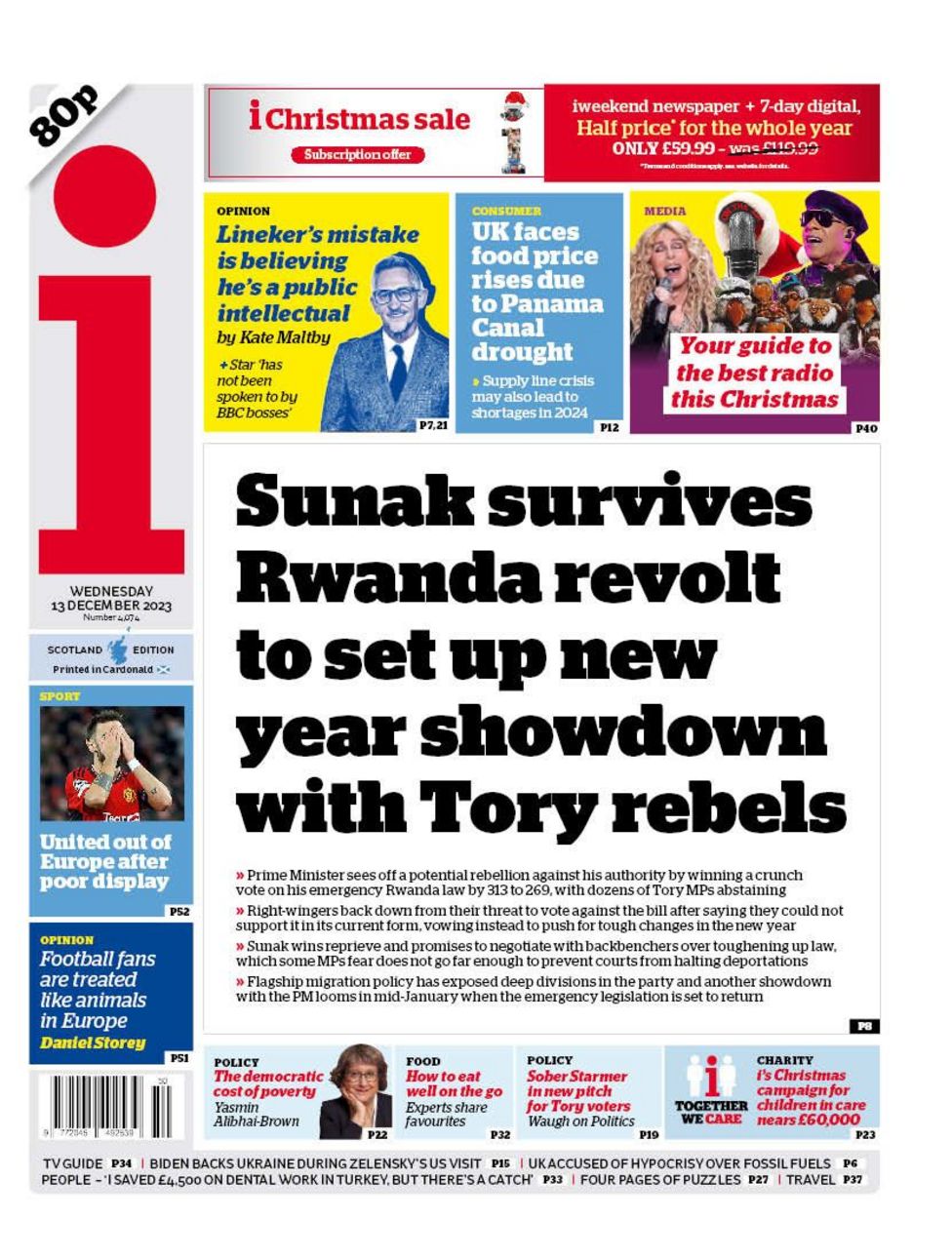 Scotland's papers: FM 'under pressure' and Rwanda plan block threat ...