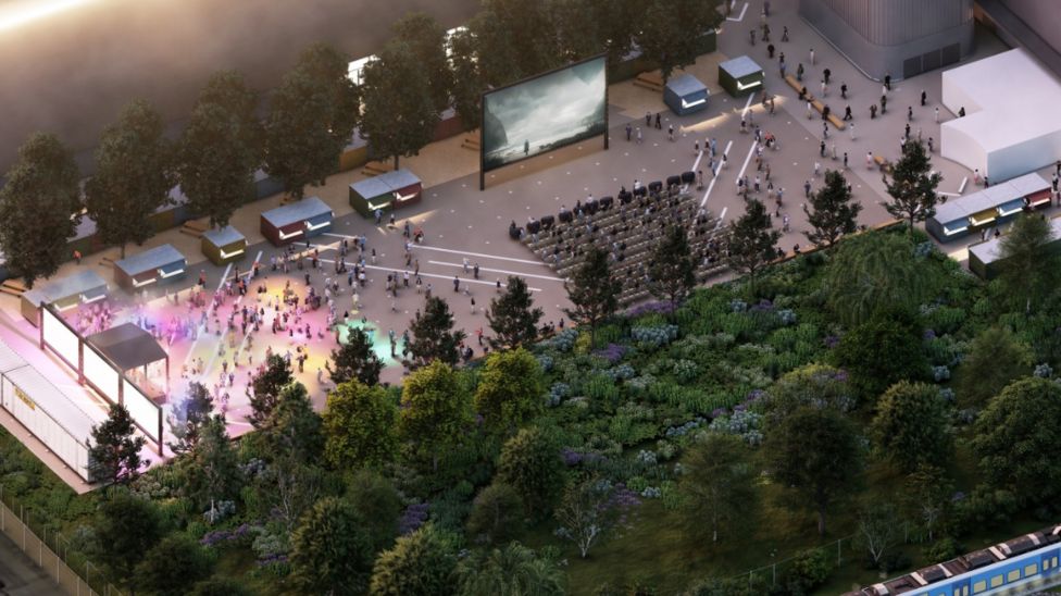 Outdoor plans for Bristol Arena unveiled - BBC News