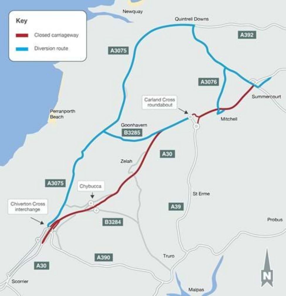 Concerns A30 closure will affect Royal Cornwall Show traffic - BBC News