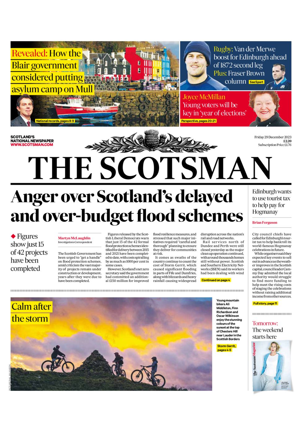 Scotland's papers: Flood anger and council tax debt 'mountain' - BBC News