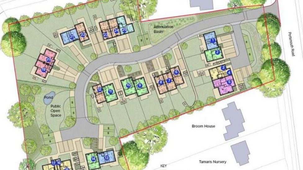 Ripley: Affordable homes approved for Guildford green belt - BBC News
