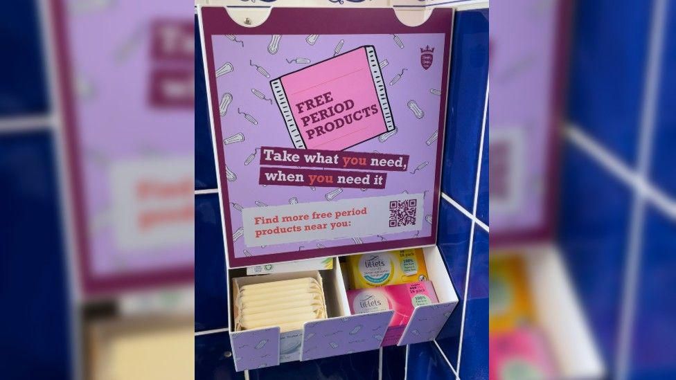 Free period products put in 20 new locations in Jersey - BBC News