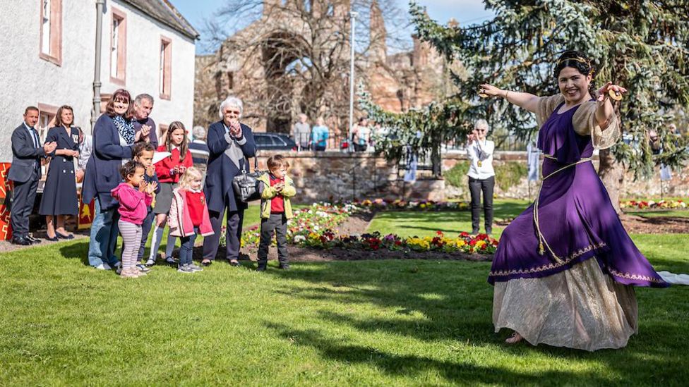 Refurbished Roman museum in Melrose gets royal approval - BBC News