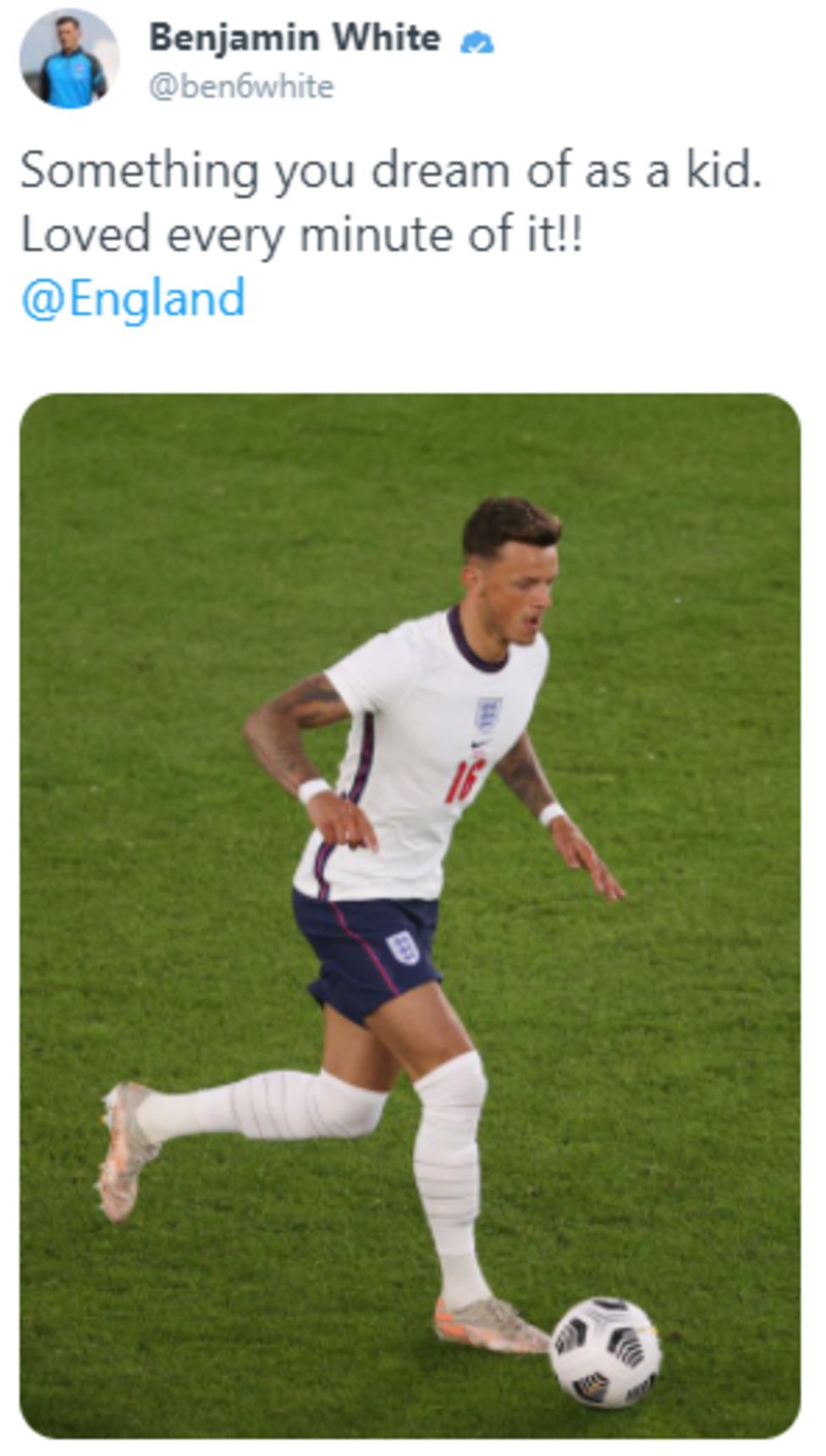 Ben White makes England debut and keeps up Brighton record - BBC Sport