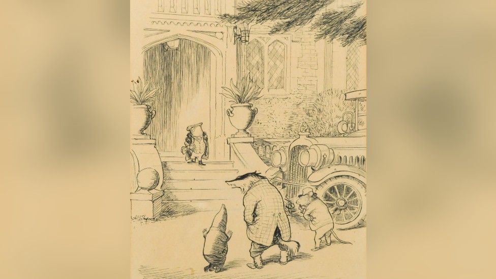 Wind in the Willows original drawing goes for £33k - BBC News