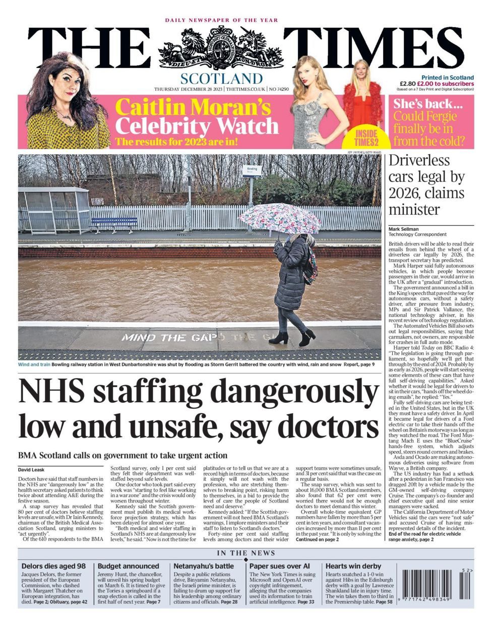 Scotland's papers: Storm 'nightmare' and NHS warning - BBC News