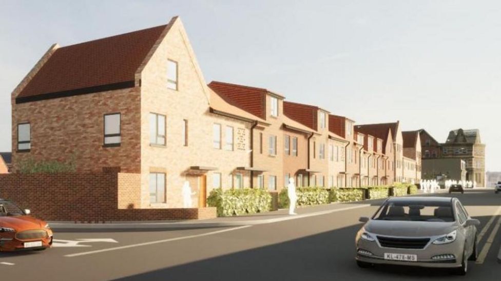 New Ferry: Car park row over homes plan for blast town - BBC News