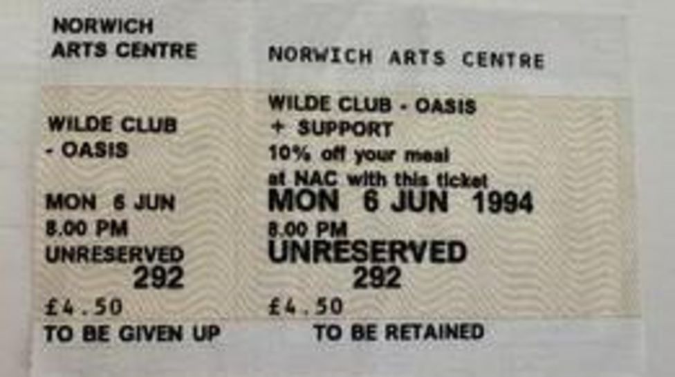 Oasis gig at Norwich Arts Centre in 1994 marked with tribute show - BBC ...