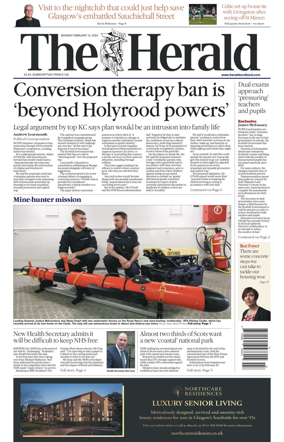 Scotland's papers: Pressure on Matheson and Trump attack on Nato - BBC News