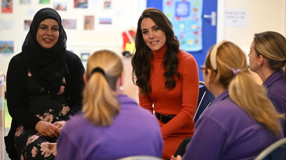 Kate praises 'vital' early years education in Luton nursery visit - BBC ...