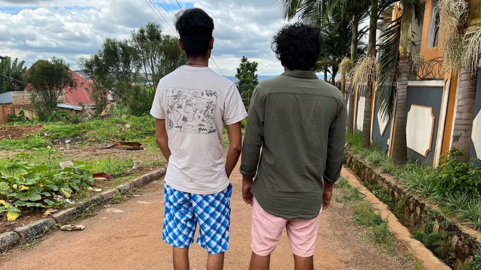 Refugees sent to Rwanda from remote UK island speak to BBC - BBC News