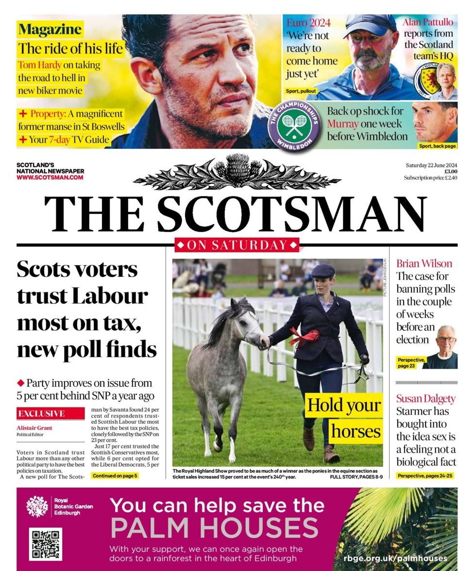Scotland's papers: Sir Alex backs Starmer as Rowling attacks Labour ...