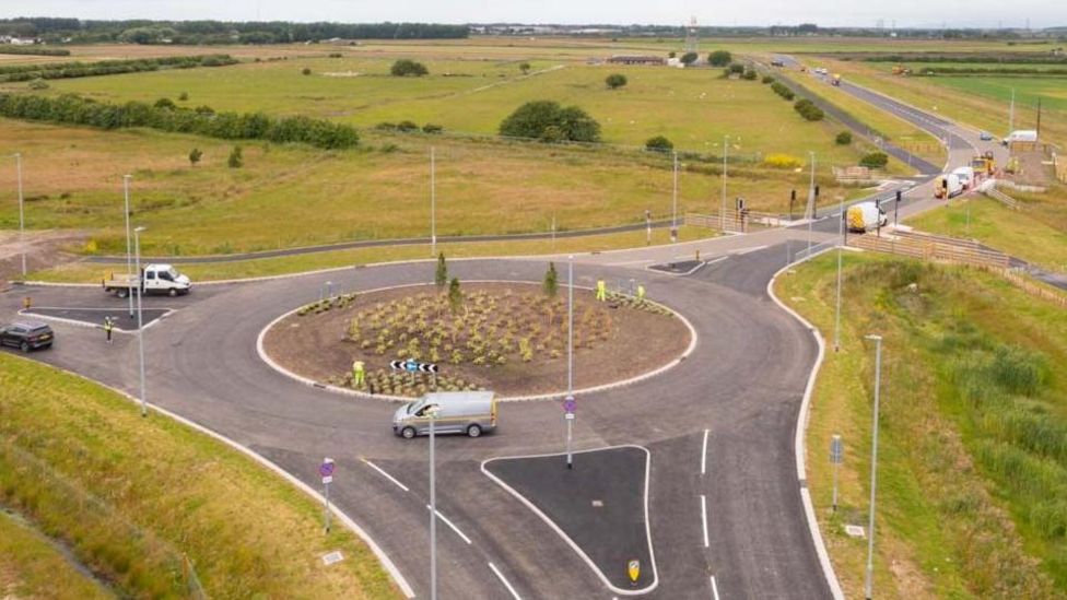 Major £27m motorway Heyhouses link road opens - BBC News