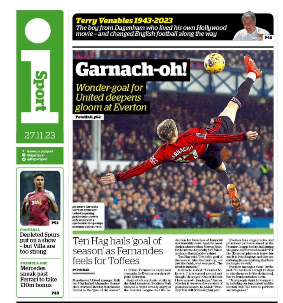 Man Utd: Garnacho overhead kick 'a wow moment' - BBC Sport